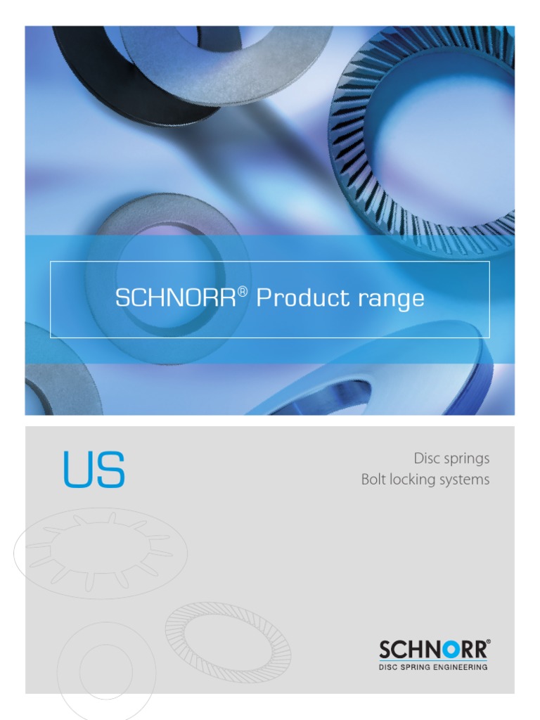 Schnorr Product Range: Disc Springs Bolt Locking Systems | PDF ...