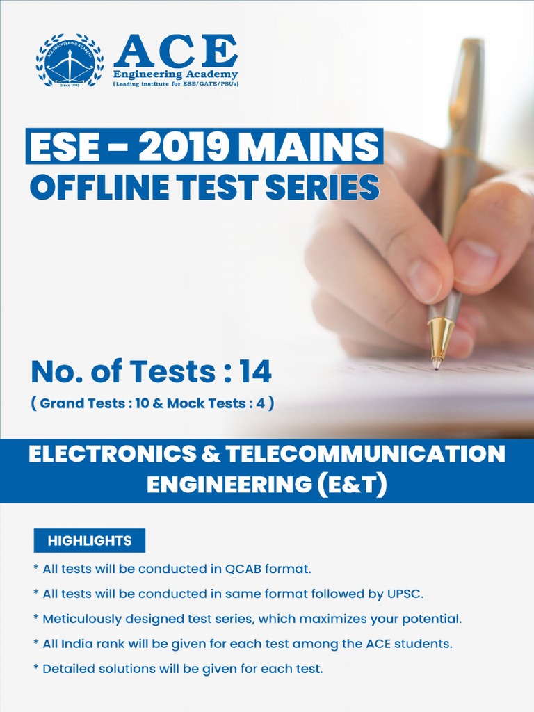 ACE MAINS ESE-2019-Mains-Offline-Test-Series-EC PDF | PDF | Electronics ...