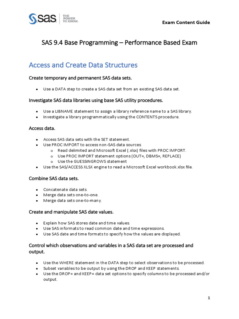 Specialist Base Programming | PDF | Sas (Software) | Control Flow