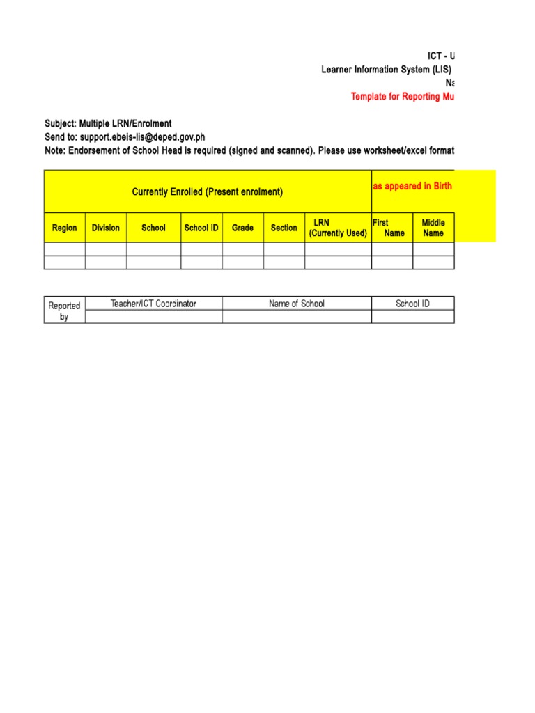 LIS REQUEST FORM 01a | PDF