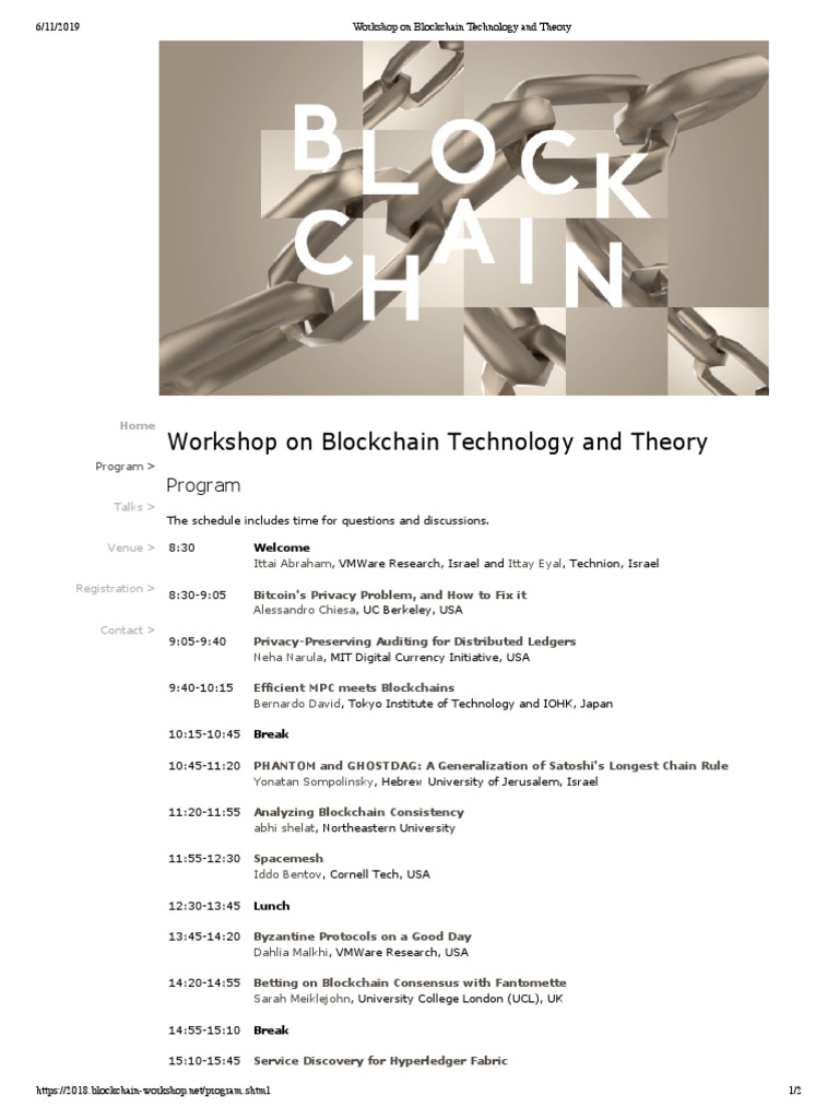 A Blockchain Workshop | PDF | Data Management | Internet Of Things