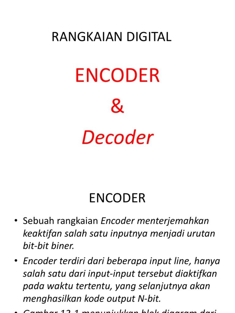 Encoder & Decoder | PDF