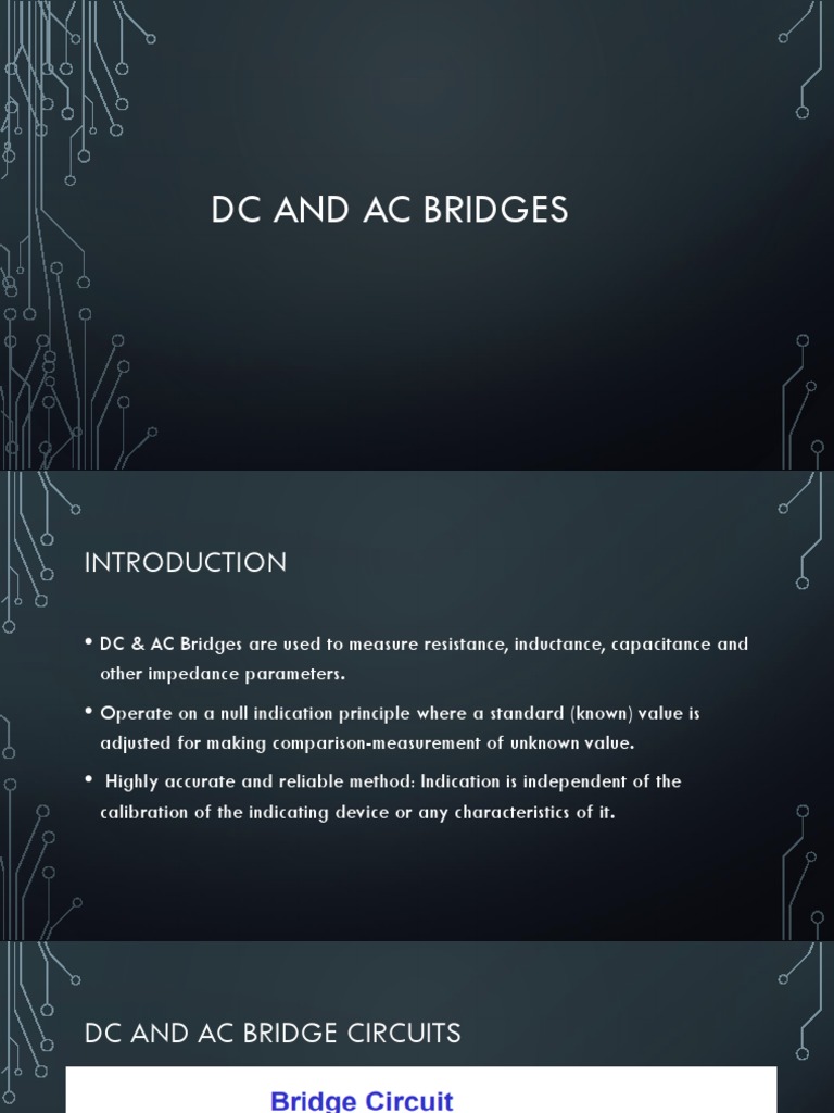 Ac and DC Bridge | PDF | Capacitance | Capacitor
