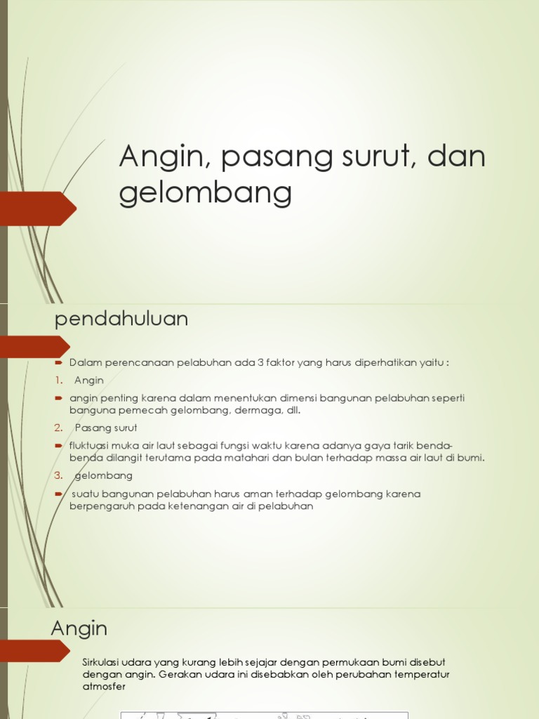 Angin, Pasang Surut, Dan Gelombang | PDF