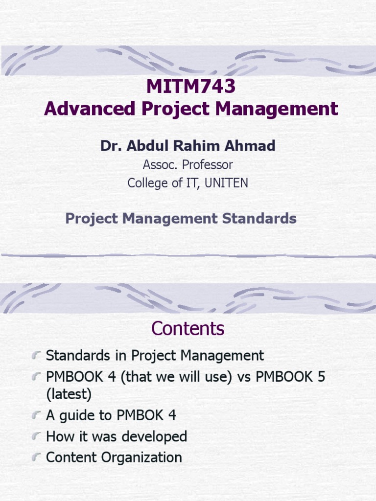 Project Management Standards | PDF | Project Management | Accountability