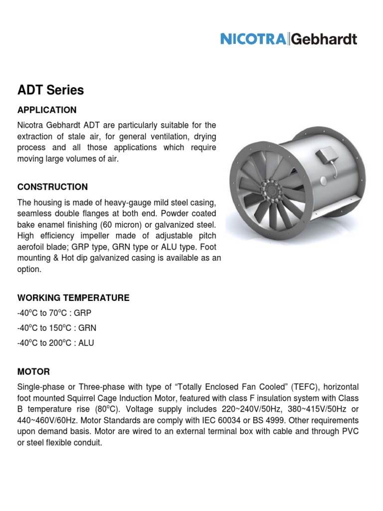 ADT Series: Application | PDF | Electric Power | Manufactured Goods