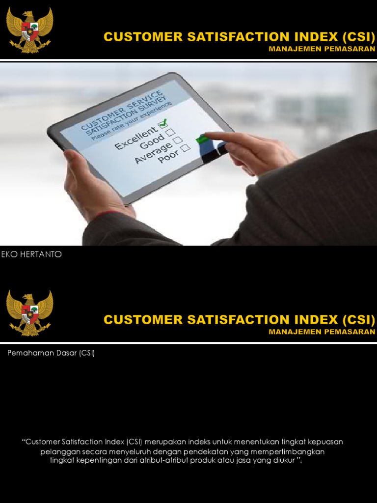 Customer Satisfaction Index Csi Model 1 | PDF