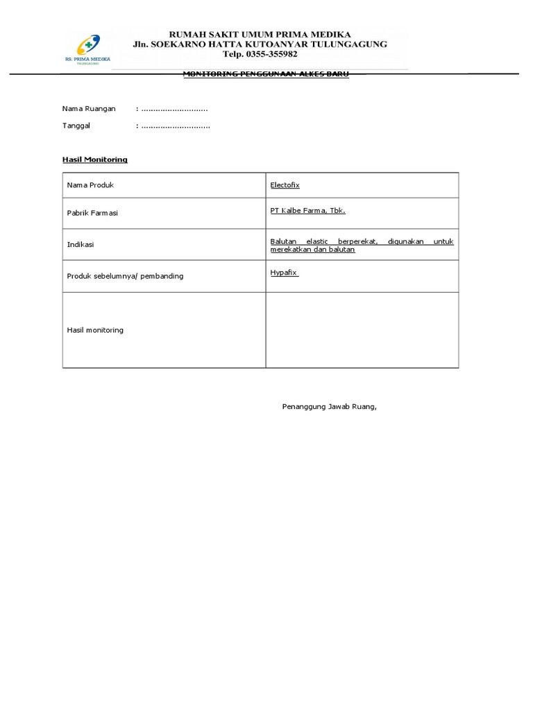 Form. Monitoring Penggunaan Produk Baru | PDF