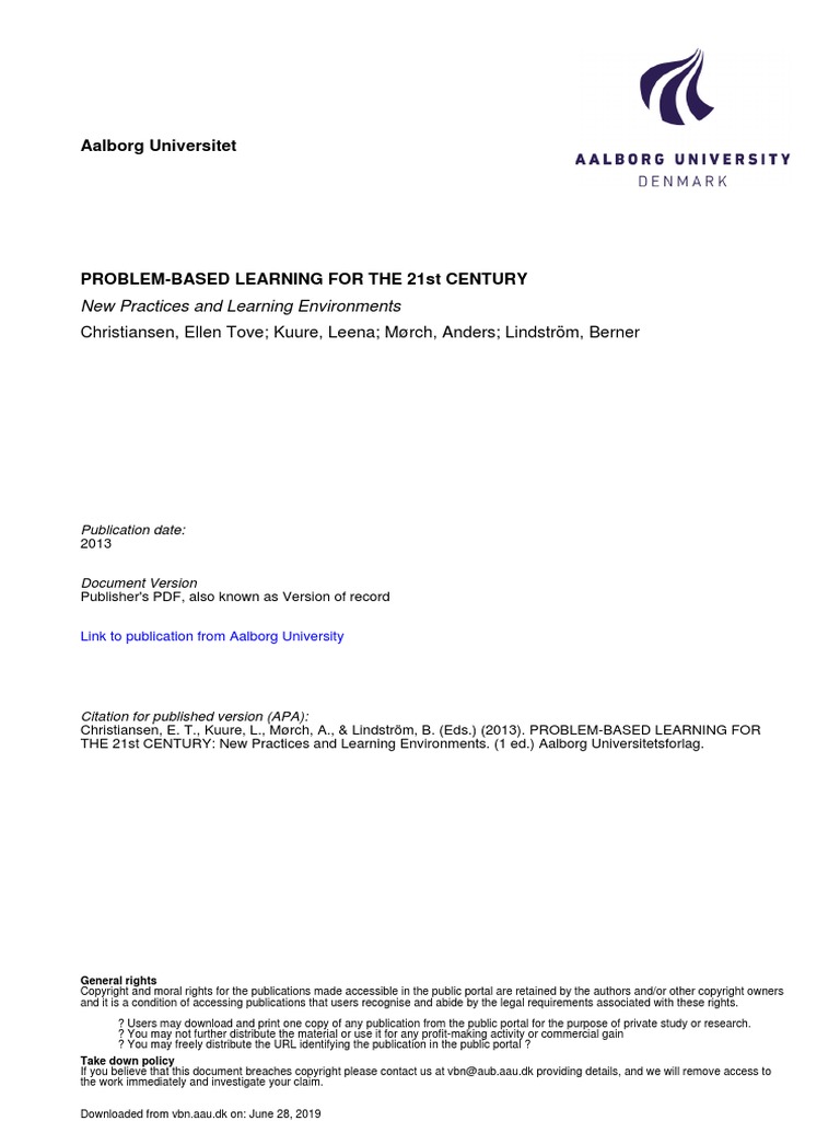 Problem Based Learning For The 21st Century Web | PDF | Learning ...