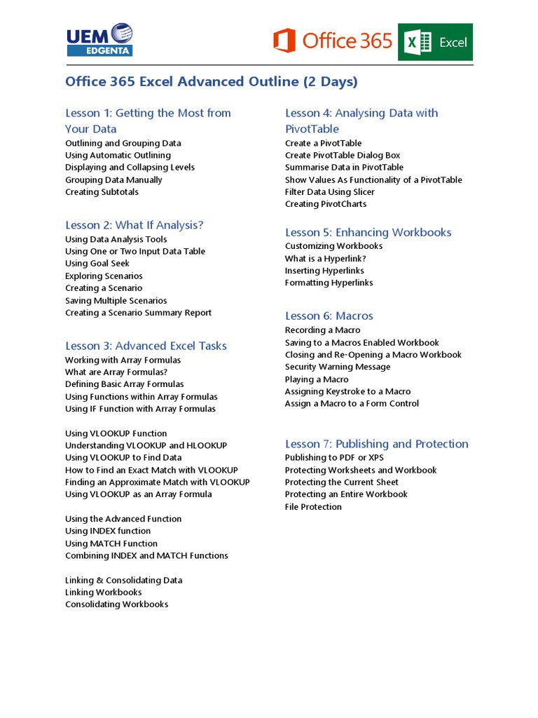 Mastering Data Analysis, Visualization, and Automation in Excel | PDF ...