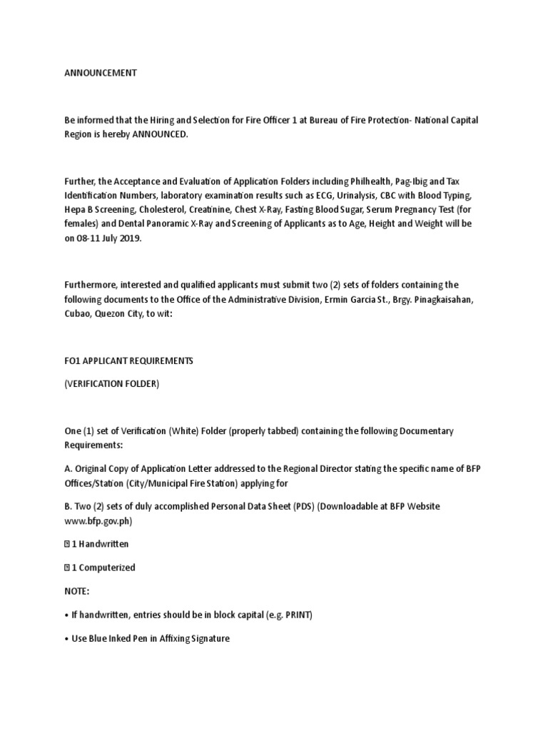 BFP Requirements | PDF | Birth Certificate | Identity Document