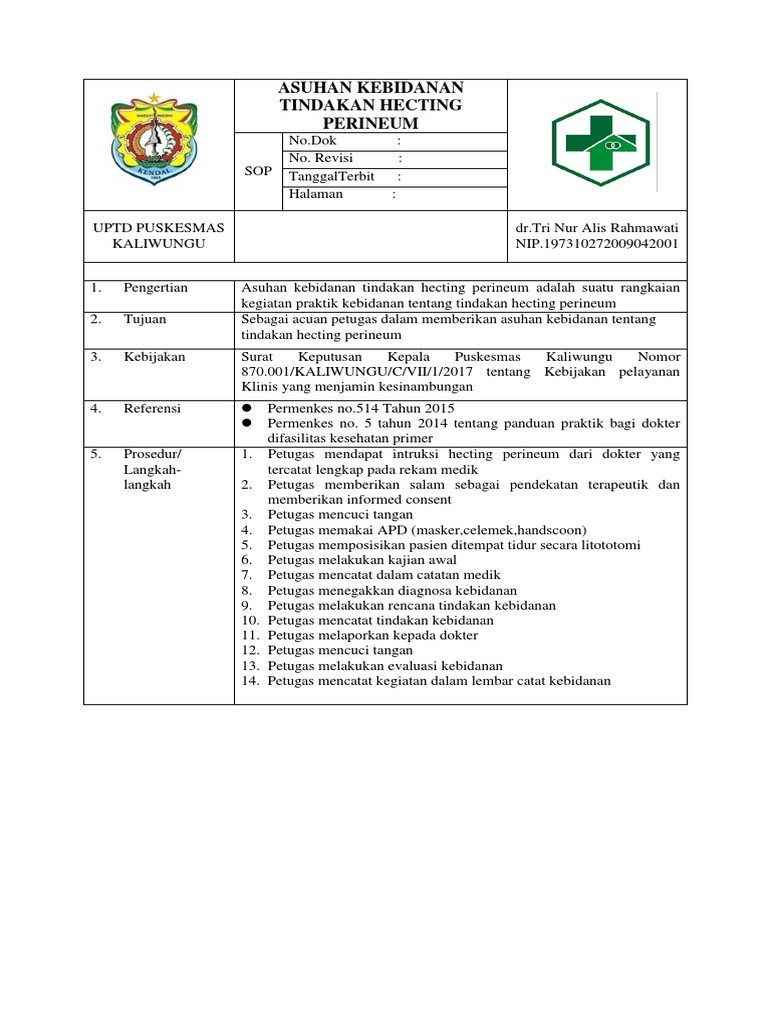 Sop Askeb Hecting Perineum | PDF
