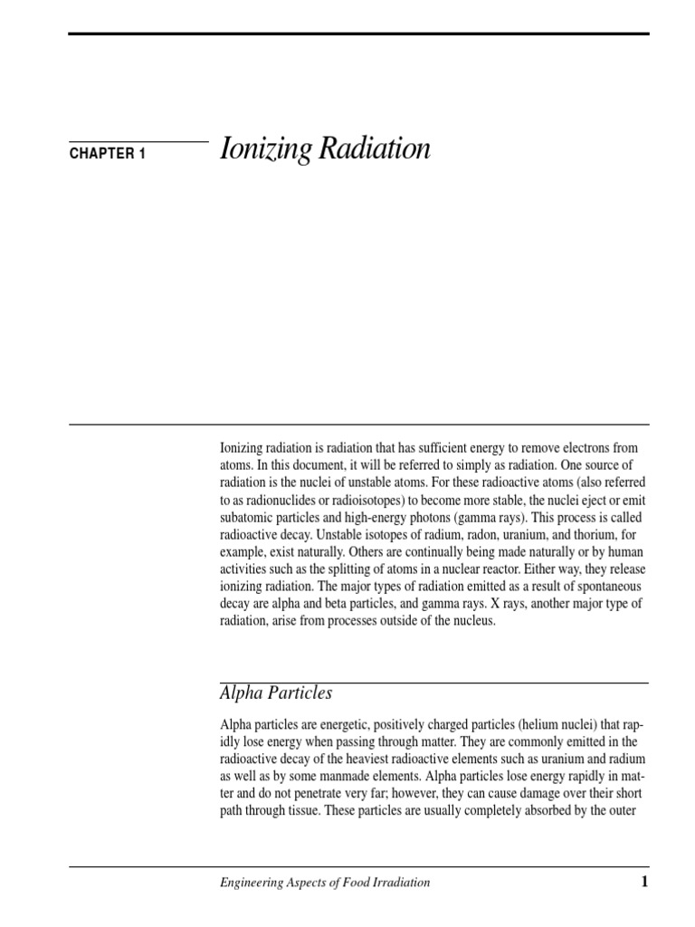Ionizing Radiation: Alpha Particles | PDF | Gamma Ray | Radioactive Decay