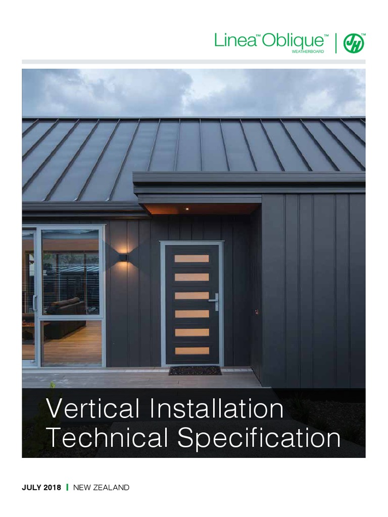 Linea Oblique Weatherboard Vertical Technical Specification | PDF ...