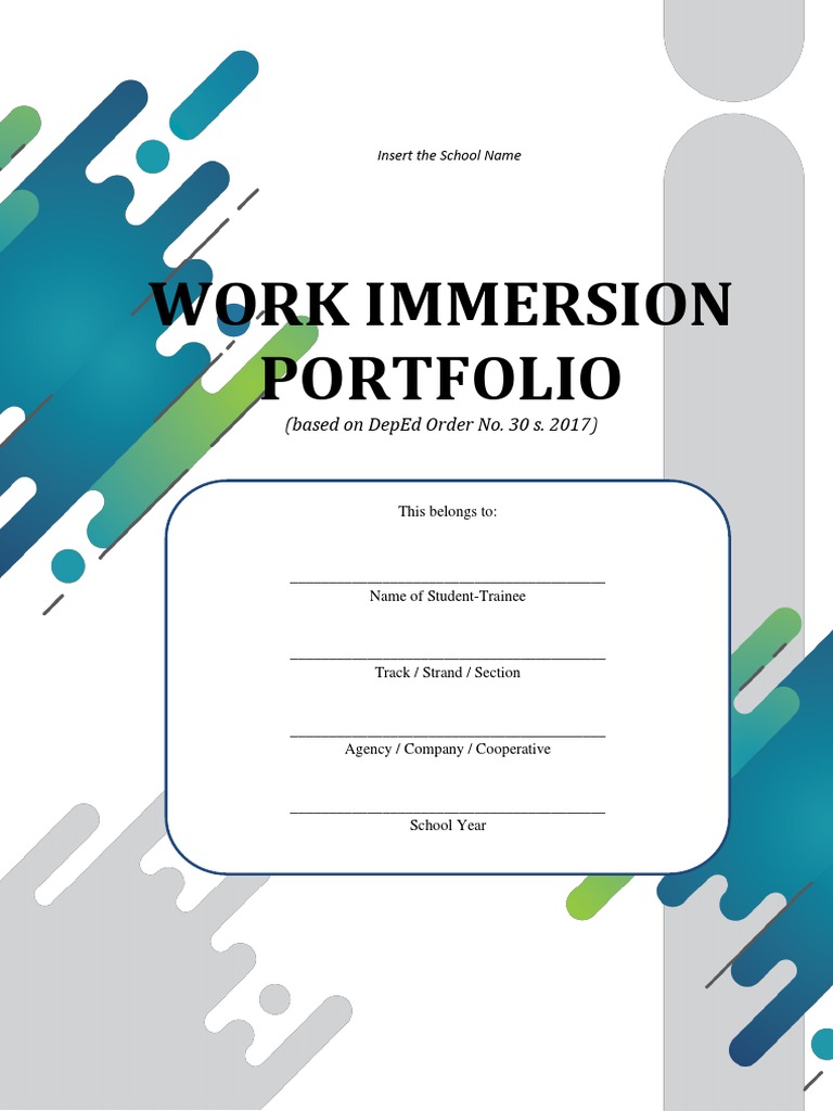SHS Work Immersion Portfolio (Final) | PDF | Job Interview | Employment