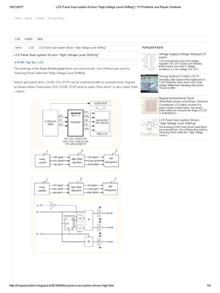 LCD Panel Scan System Signal Discription | Download Free PDF | Liquid ...