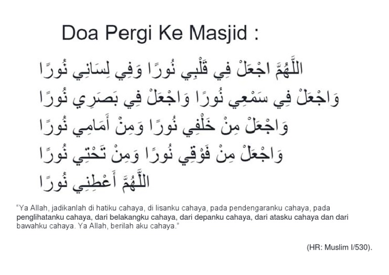 Doa Memohon Cahaya dari Allah | PDF | Kajian Bahasa Asing | Agama ...