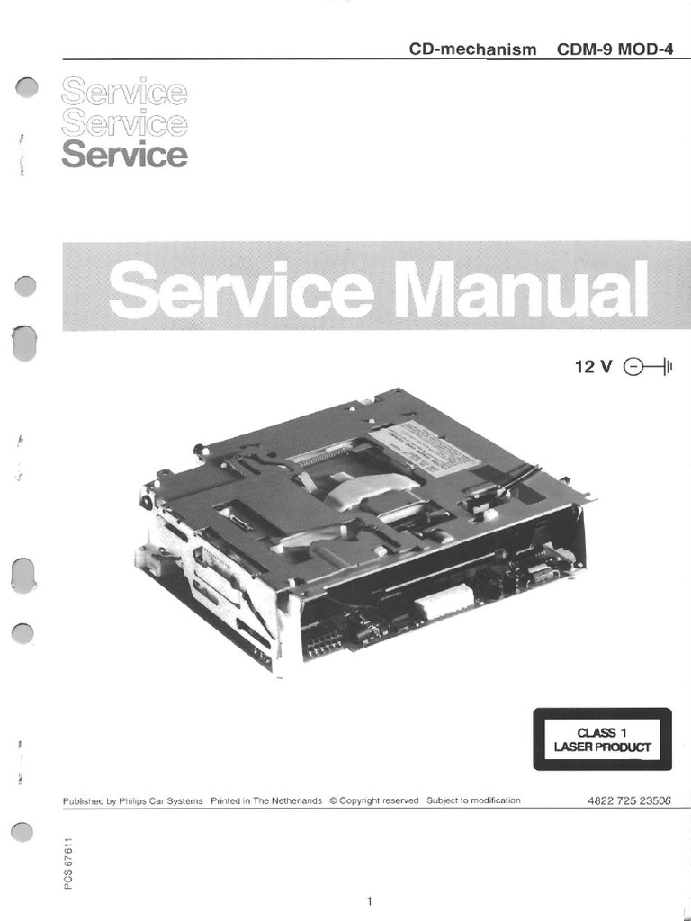 Philips CDM 9 CD Mechanism SM | PDF