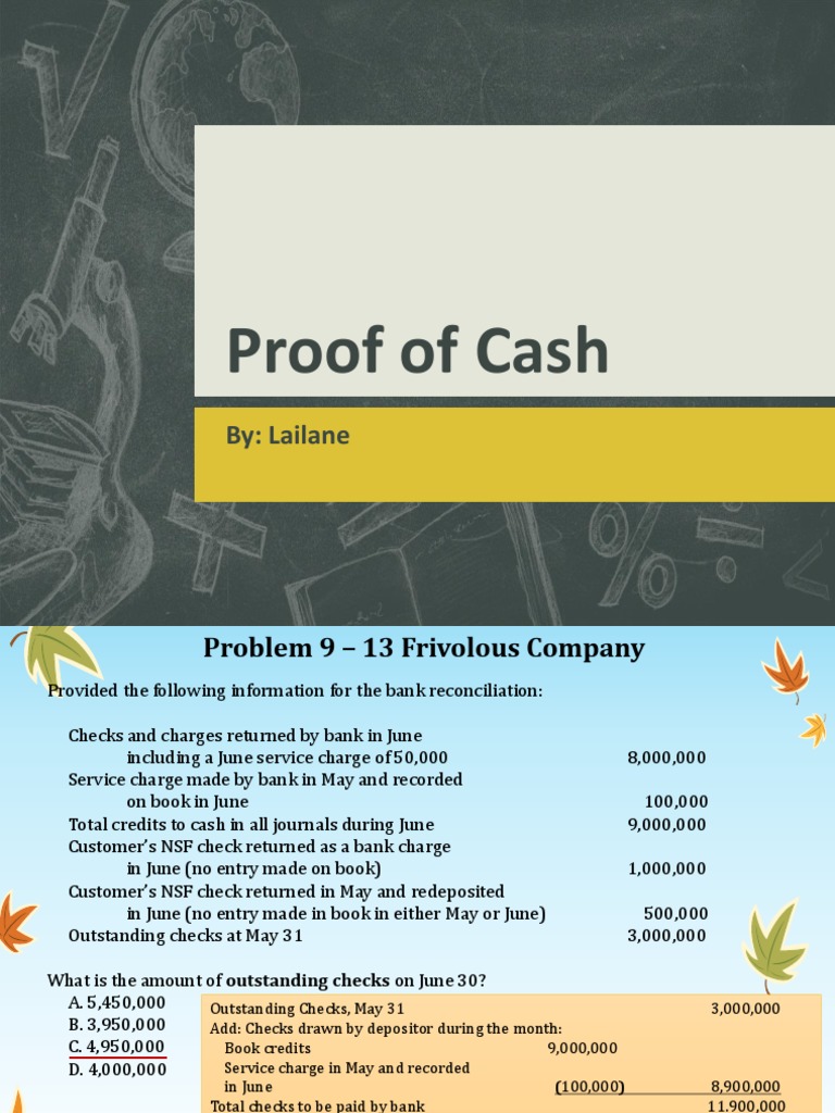 Proof of Cash by Lailane | PDF