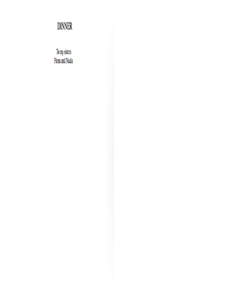 Dinner by Moira Buffini | PDF