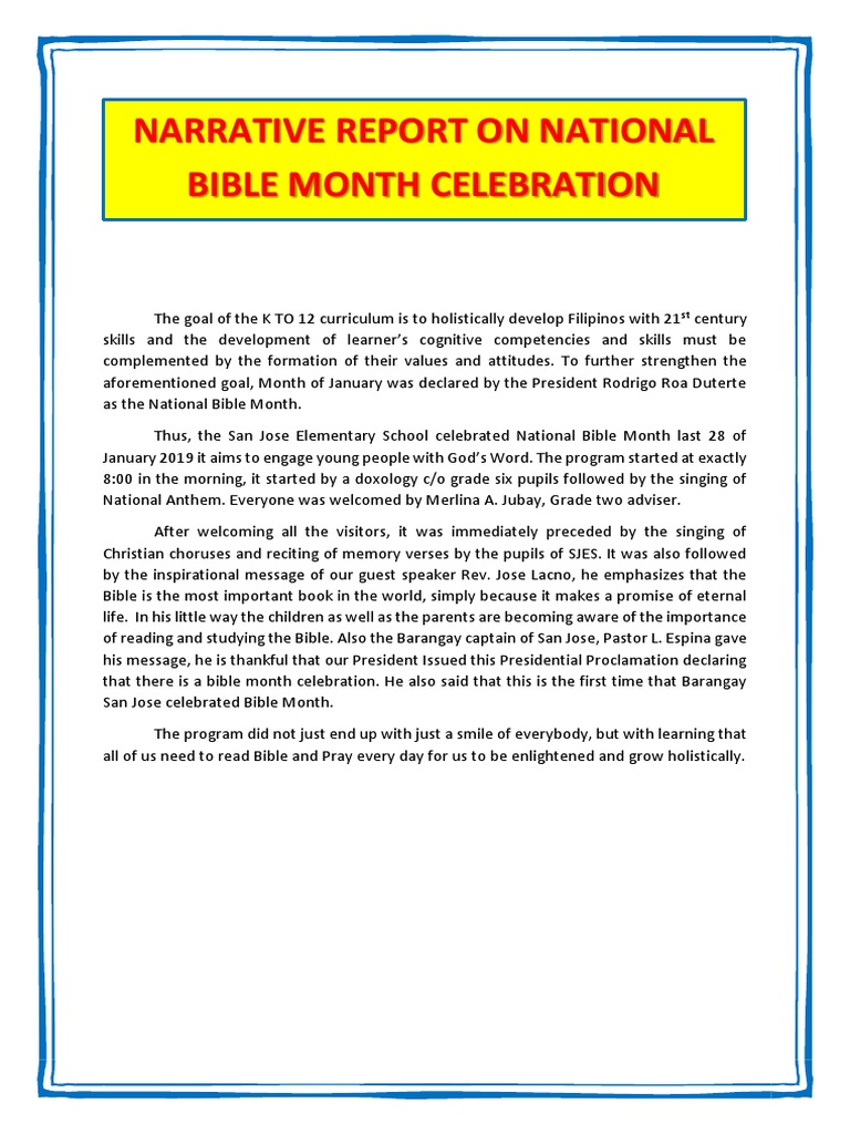 Bible Month Celebration.docx