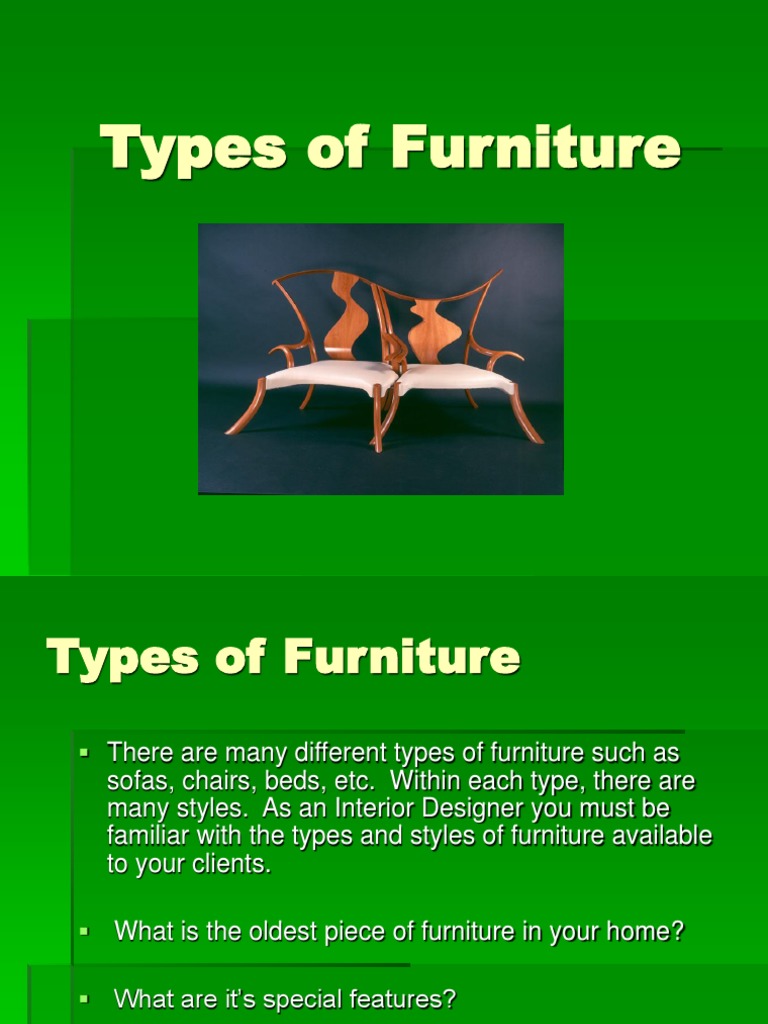 Types of Furn | PDF | Language Arts & Discipline | Foreign Language Studies