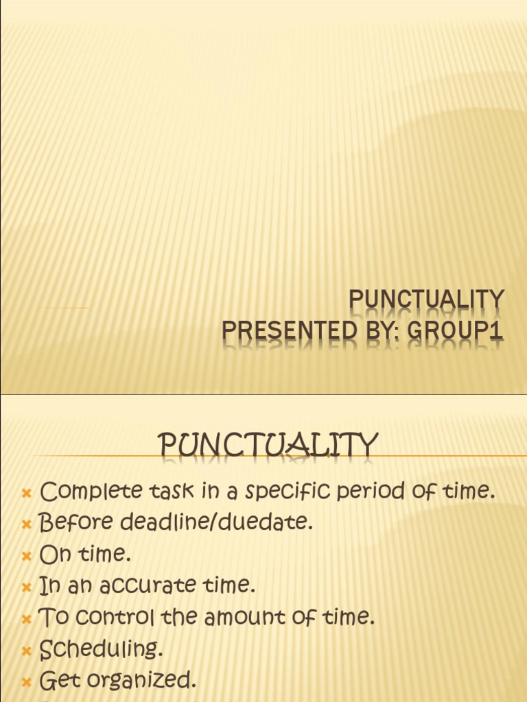 Importance and Benefits of Punctuality | PDF