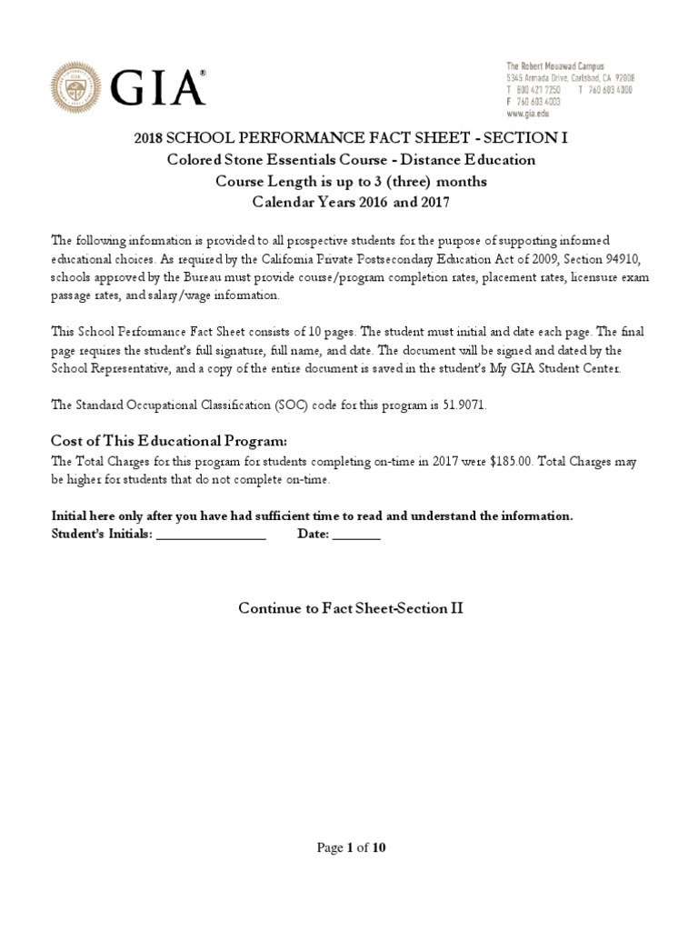 GIA Form | PDF | Student Loan | Student Loans In The United States