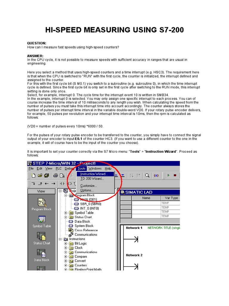 Faq s7 200 Hi Speed Measuring en | PDF | Subroutine | Time