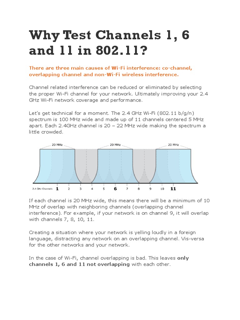 Optimizing Wi-Fi: Channels 1, 6, 11 | PDF | Home & Garden | Computers