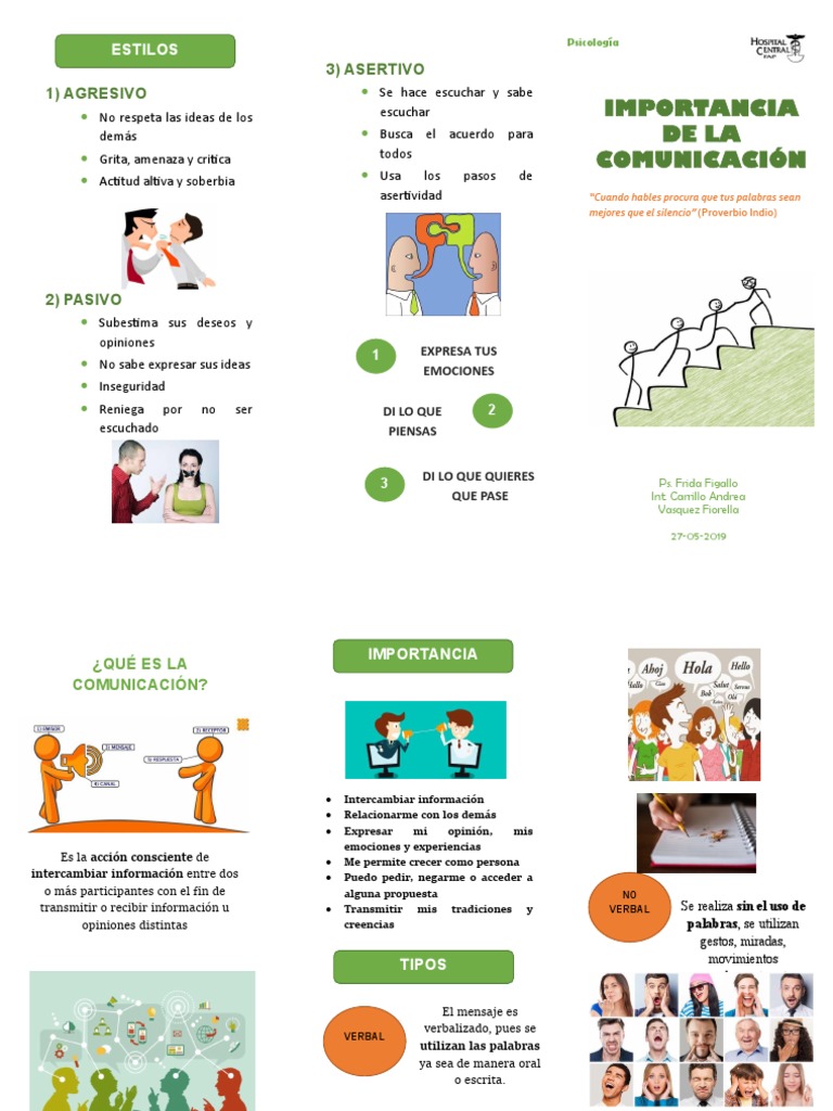 7 Triptico Importancia De La Comunicación Pdf Comunicación Semiótica