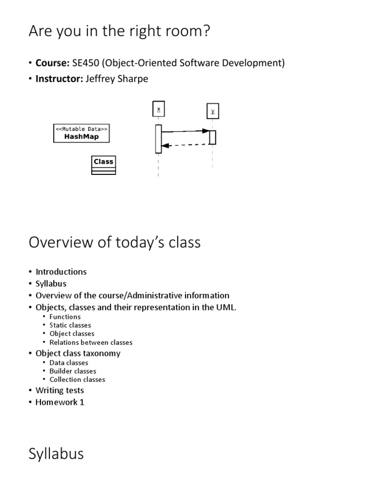 Object Oriented Software Development Class Overview Pdf Class Computer Programming