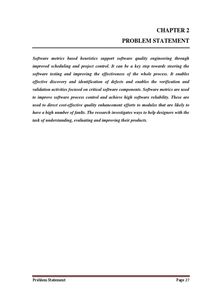 Problem Statement | PDF | Software Testing | Software Quality