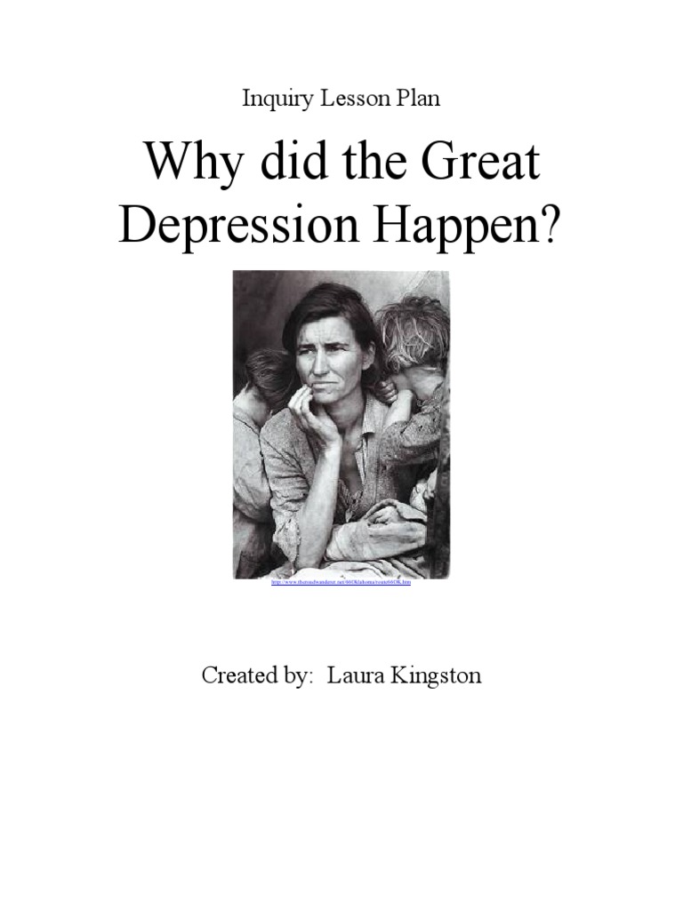 Why Did The Great Depression Happen?: Inquiry Lesson Plan | PDF ...
