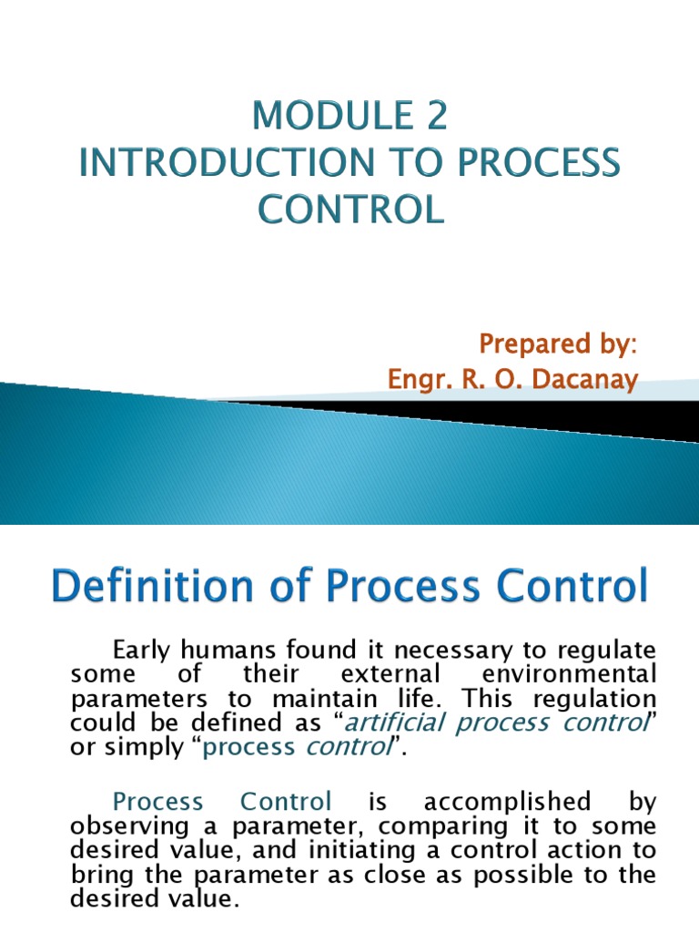 Module 2 - Introduction To Process Control | PDF | Process Control | Control System