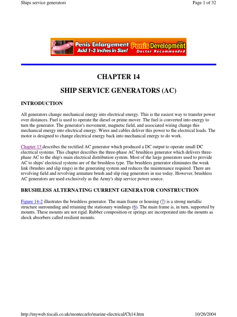 Ship Generator Maintenance Guide | PDF | Electromagnetic Induction ...