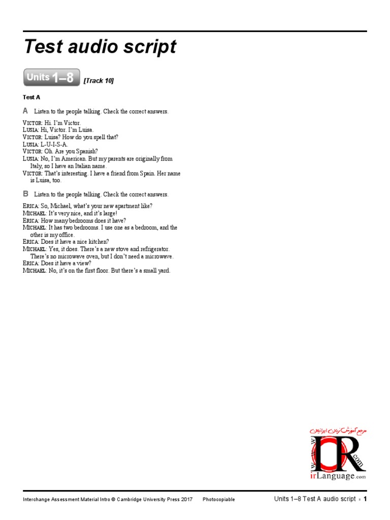 IC5 Intro T1to8A Script | PDF