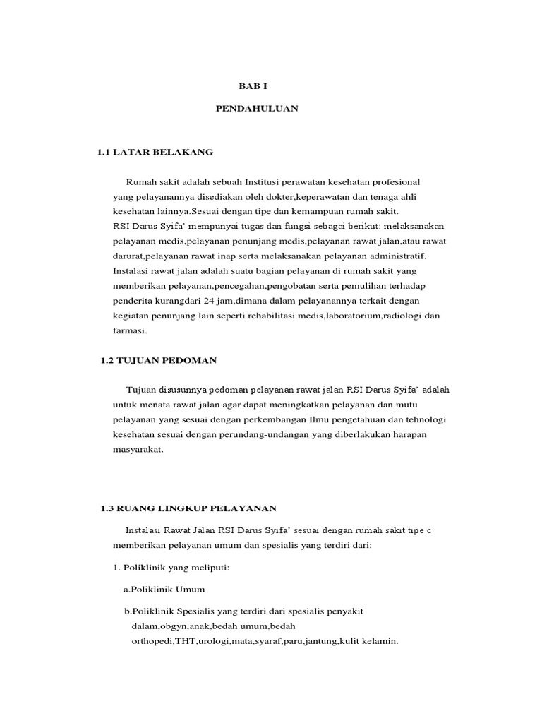 Pedoman Pelayanan Rajal | PDF