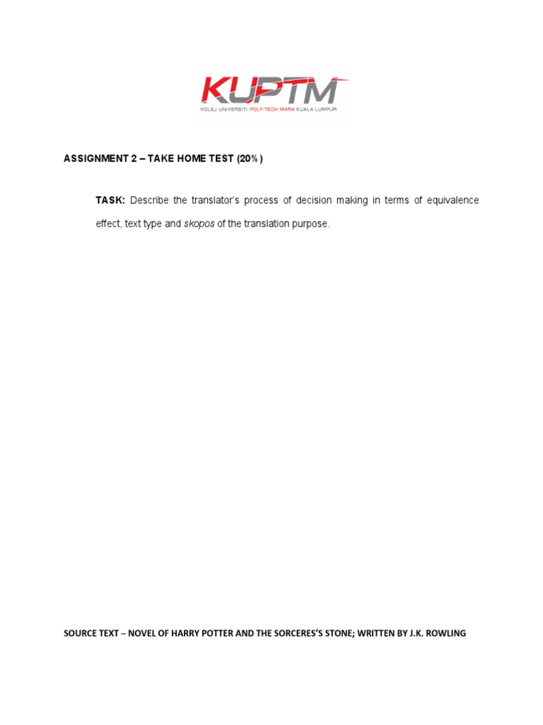 Translation Assignment PDF | PDF