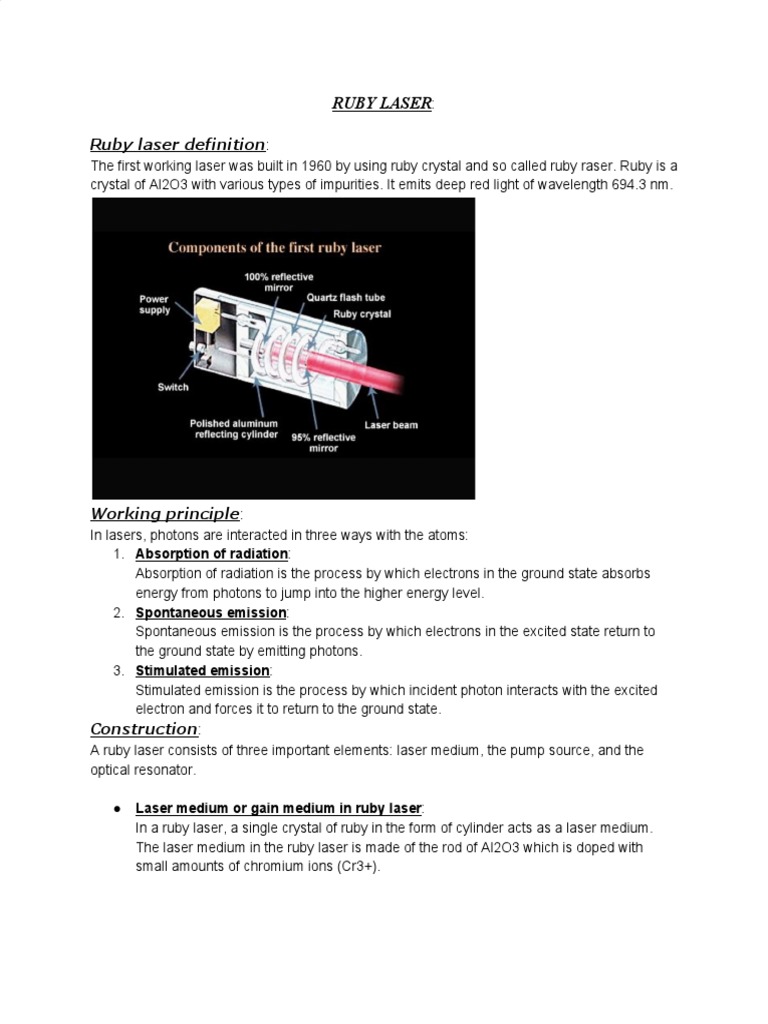 Ruby Laser | Download Free PDF | Laser | Light