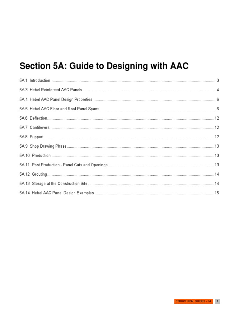 Section 5A: Guide To Designing With AAC | PDF | Masonry | Strength Of ...