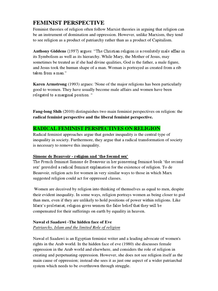 Feminist Perspective | PDF | Feminism | Gender Studies