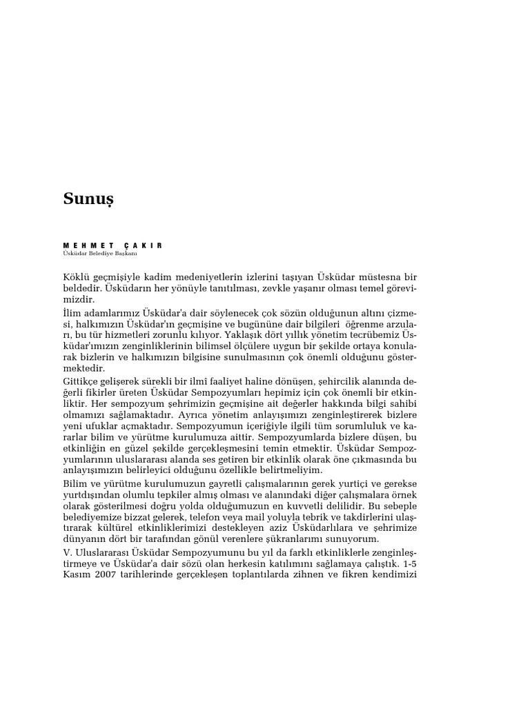 Üsküdar Sempozyum | PDF