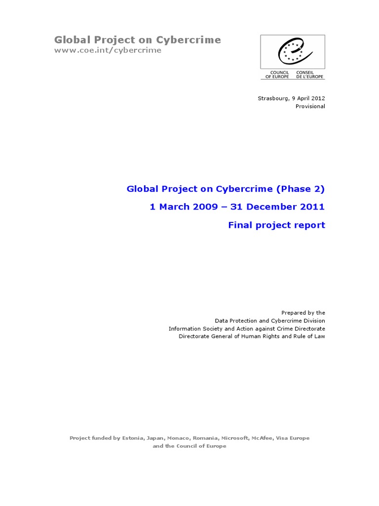 Global Project On Cybercrime (Phase 2) 1 March 2009 - 31 December 2011 ...