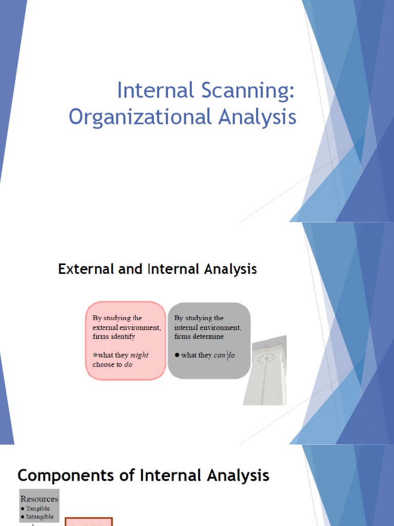 Internal Scanning: Organizational Analysis | PDF | Competitive ...