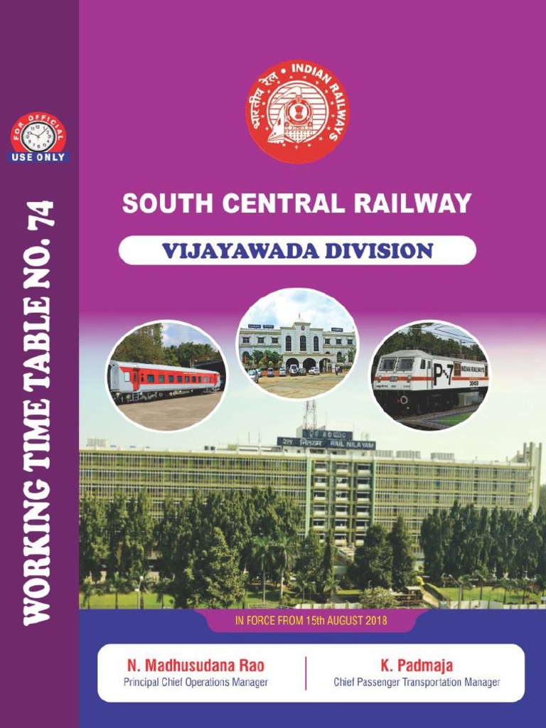 Vijayawada Time Table | PDF | Rail Transport | Transportation Engineering