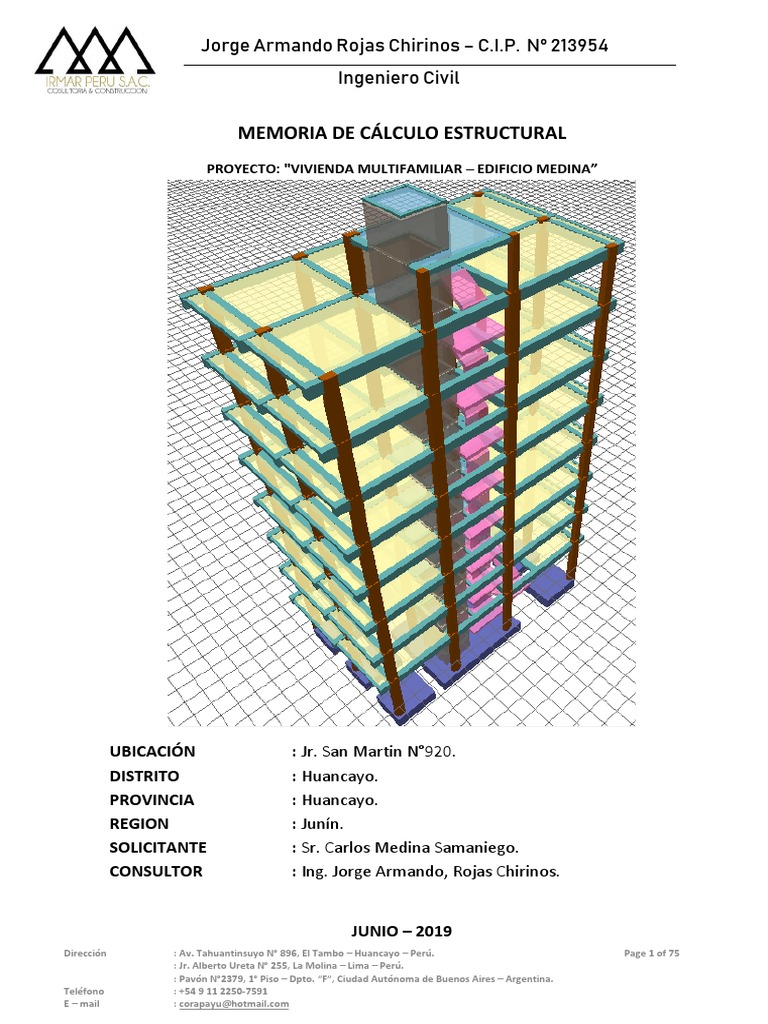 Memoria de calculo estructural | Perú | Construyendo tecnología