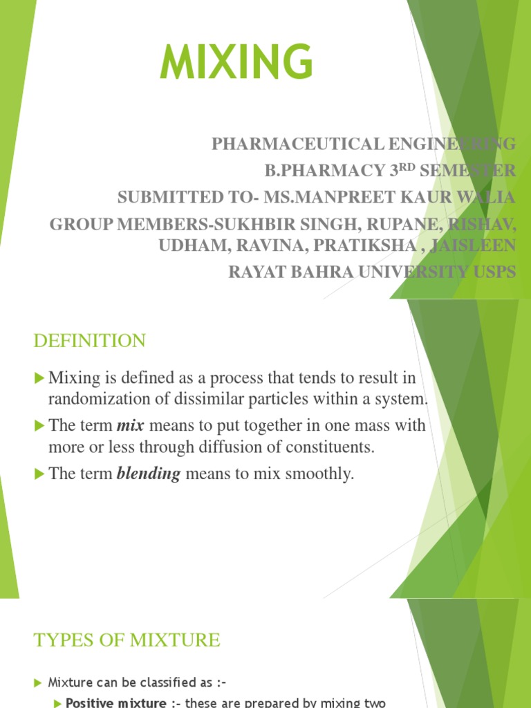 Mixing 2 | PDF | Propeller | Tablet (Pharmacy)