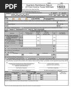 Bir Form 1603 | PDF | Withholding Tax | Taxpayer