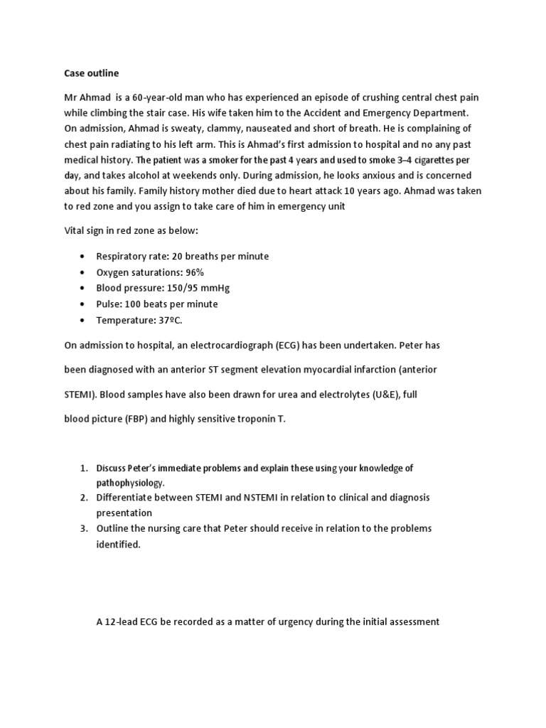 Case Study Stemi | PDF